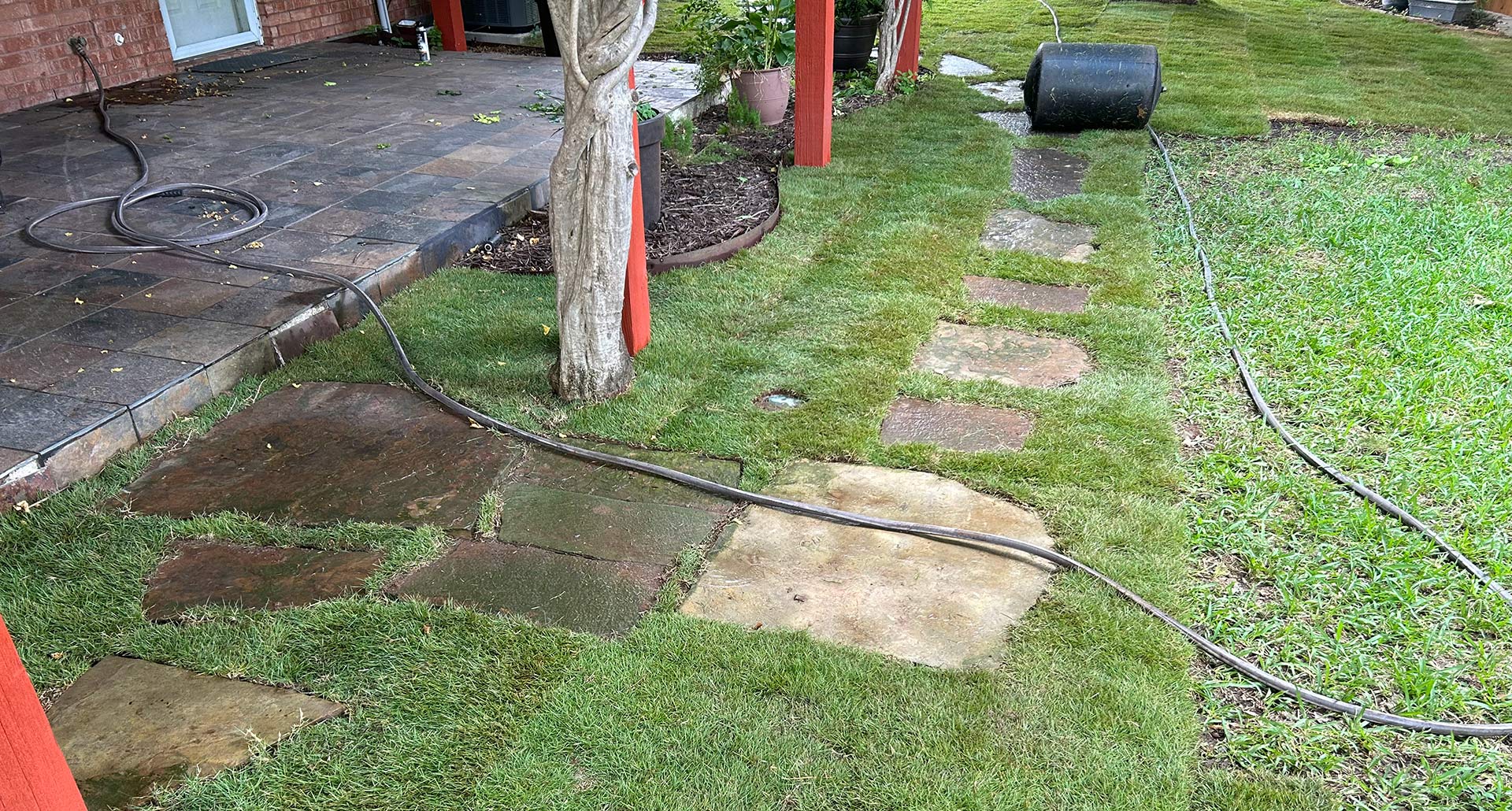 Does sod need to be staggered? | Texas Sod & Drainage Pros